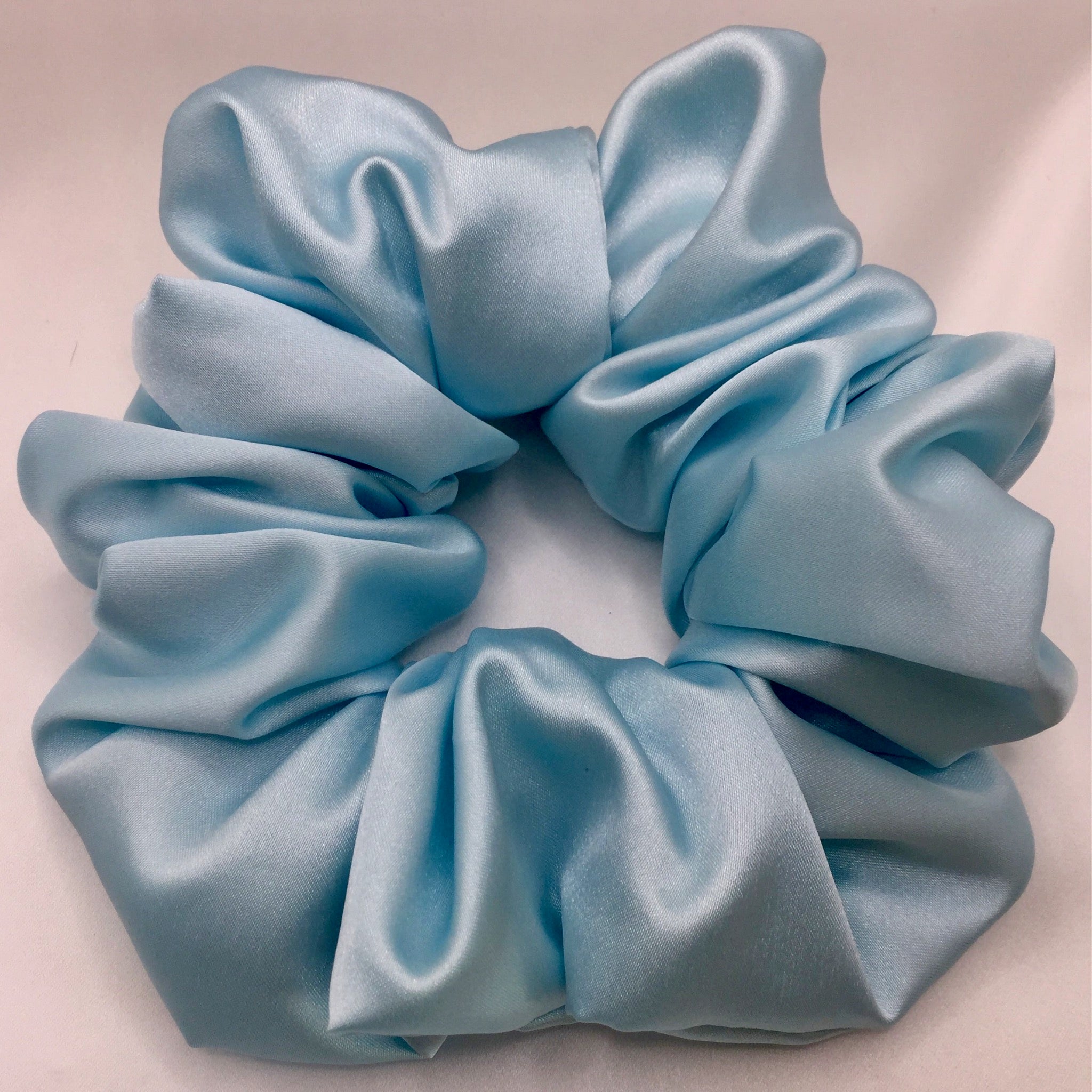 Satin Baby Blue Scrunchie – Rosalind O